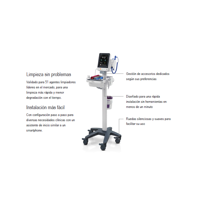 Monitor Mindray VS-8 con SpO2, NIBP, Wifi ,multifunción y sonda de ...